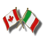 Pinscentral.com In Stock Lapel Pin: Flag - Canada-Italy